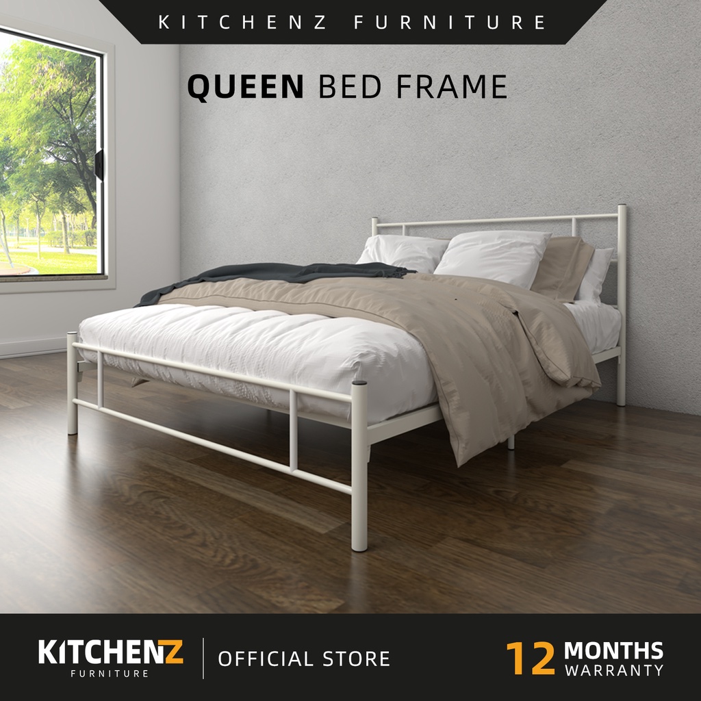 KitchenZ 3V Queen Bed Frame Katil Besi Katil Kayu Katil Murah Powder ...