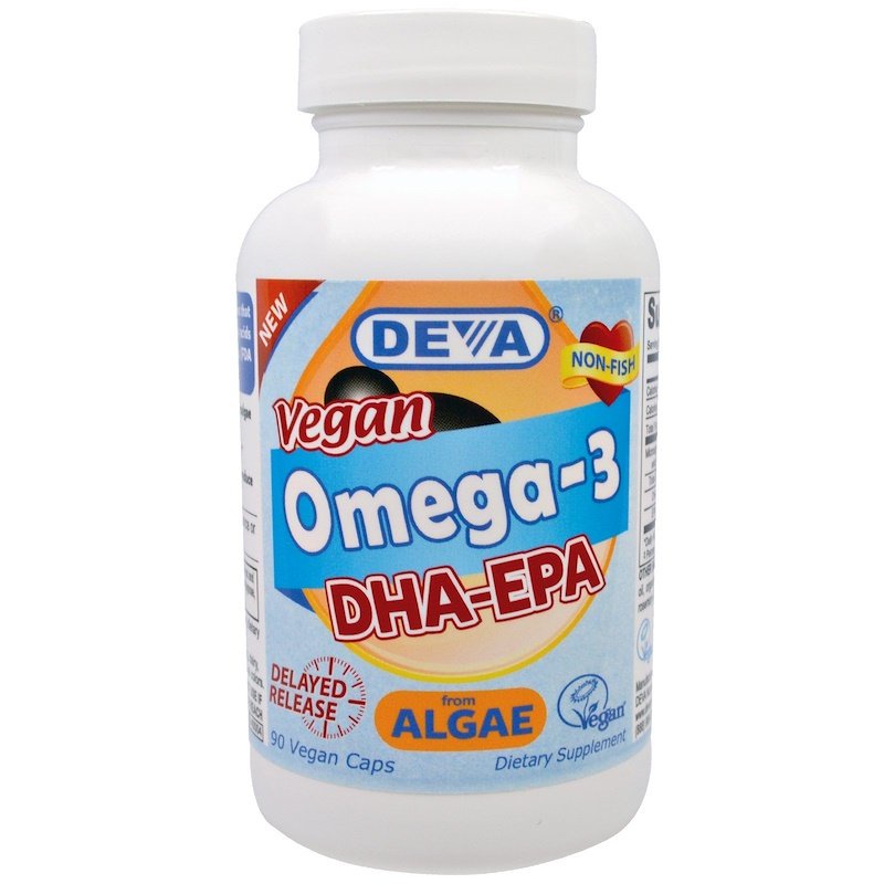 Deva, Vegan Omega-3 DHA-EPA, 200 mg, 90 Vegan Caps / 300 mg, 90 Vegan ...