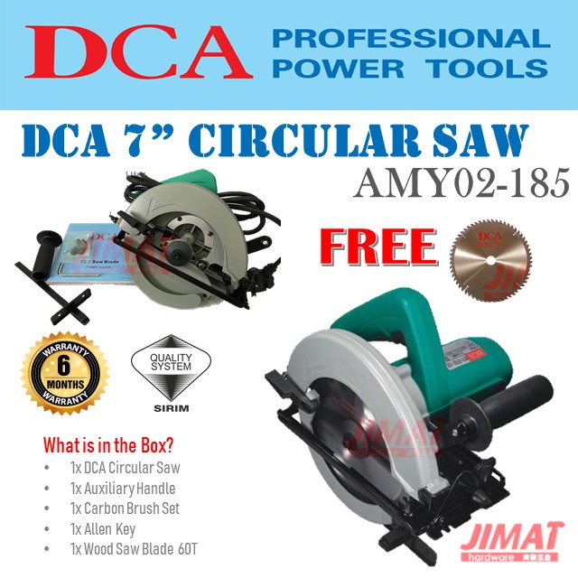 DCA AMY02-185 7" ELECTRIC CIRCULAR SAW | Shopee Malaysia