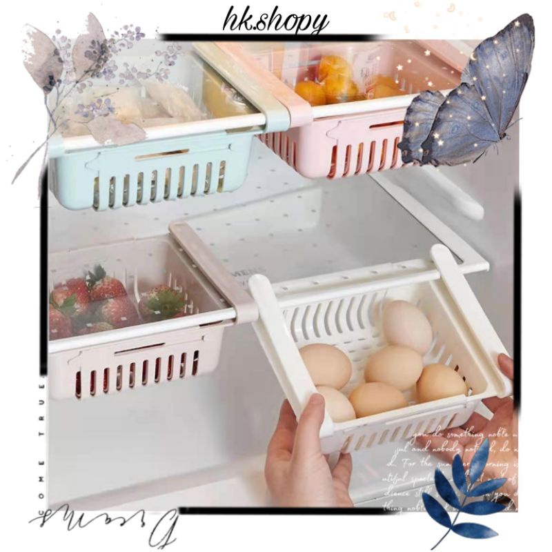 Adjustable Refrigerator Storage Rack Fridge Drawer Shelf Kitchen ...