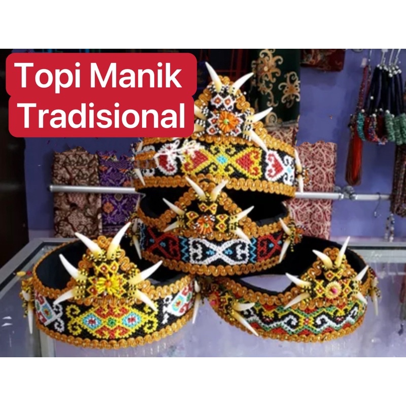 Topi Manik Original Taring Iban Dayak Tradisional Asli | Shopee Malaysia