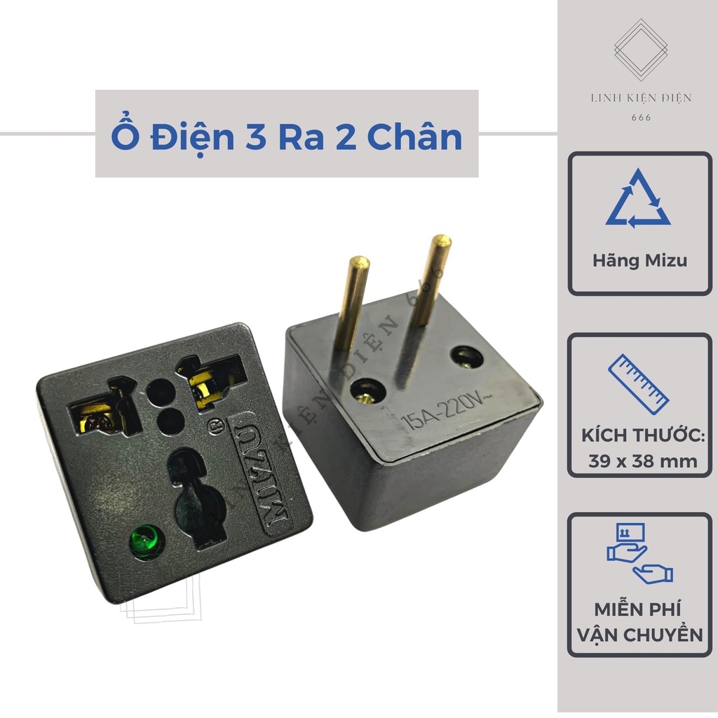 3-prong Power Socket Smart Power Socket 3-Pin to 2-Pin Socket 220V 15A ...