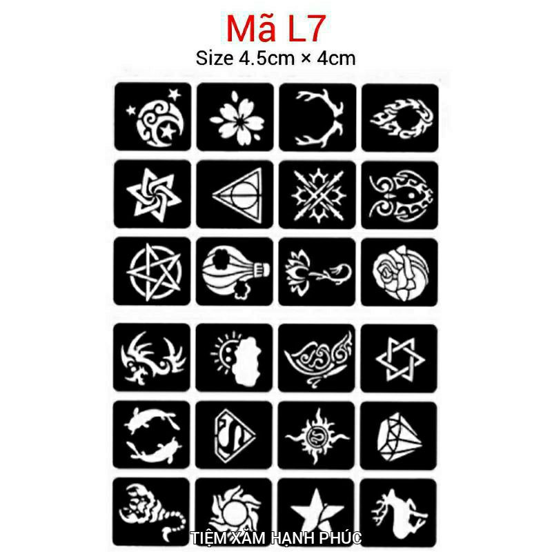 Temporary tattoo mold includes 12 fake tattoos code L7 (temporary ...