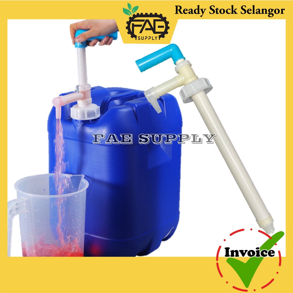 Manual Water Pump Hand operated Dispenser Oil Detergent Honey Syrup jerry can barrel Pam Air ...