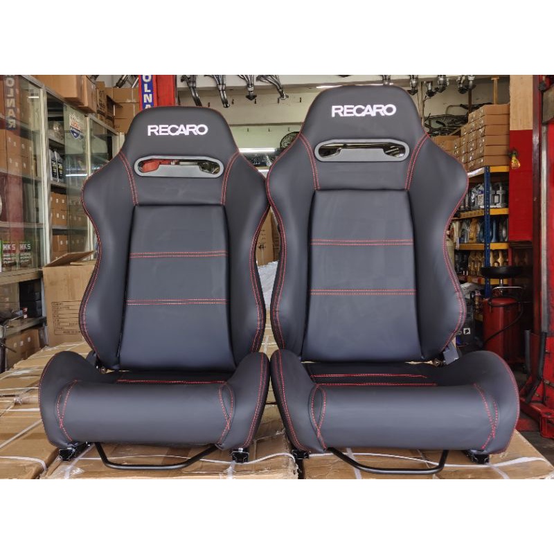 Sr3 Black Leather / Kulit Hitam Car Drift Racing Semi Bucket Sport Seat ...