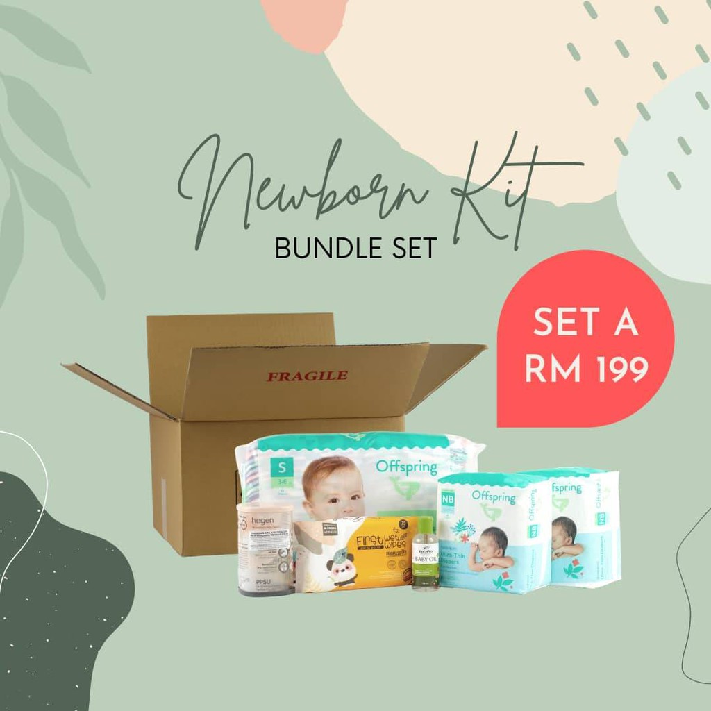 Newborn Kit Bundle Set - Set A | Diapers | Newborn Gift Set | Lampin ...
