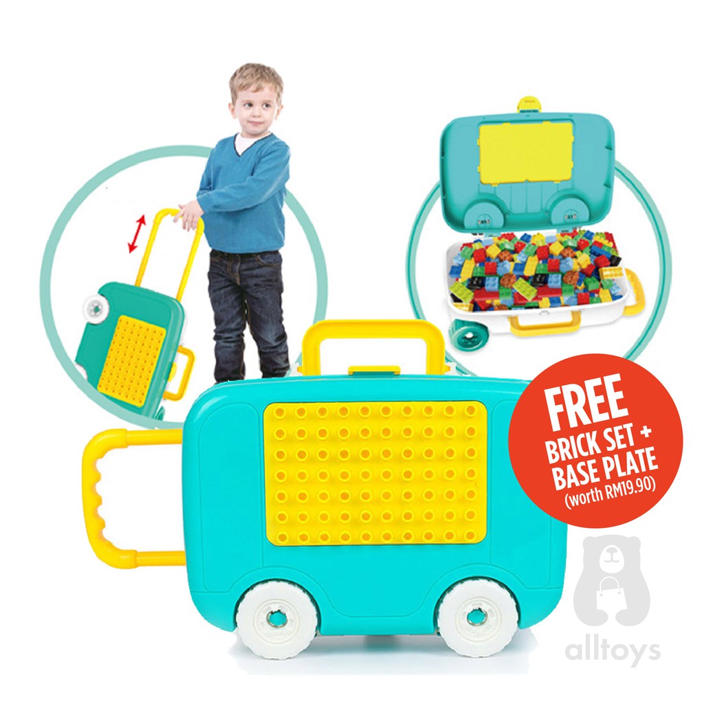 Suitcase Big Size Building Blocks For Kids Children Travel Luggage FREE ...
