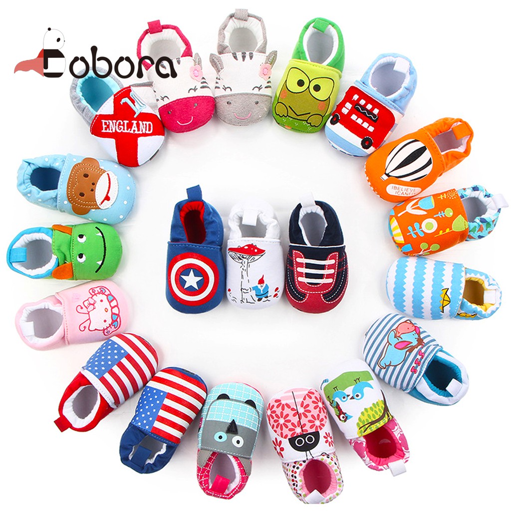 BOBORA Baby Boys Girl Cute Cartoon Design Warm Anti-Slip Shoes Sneakers ...