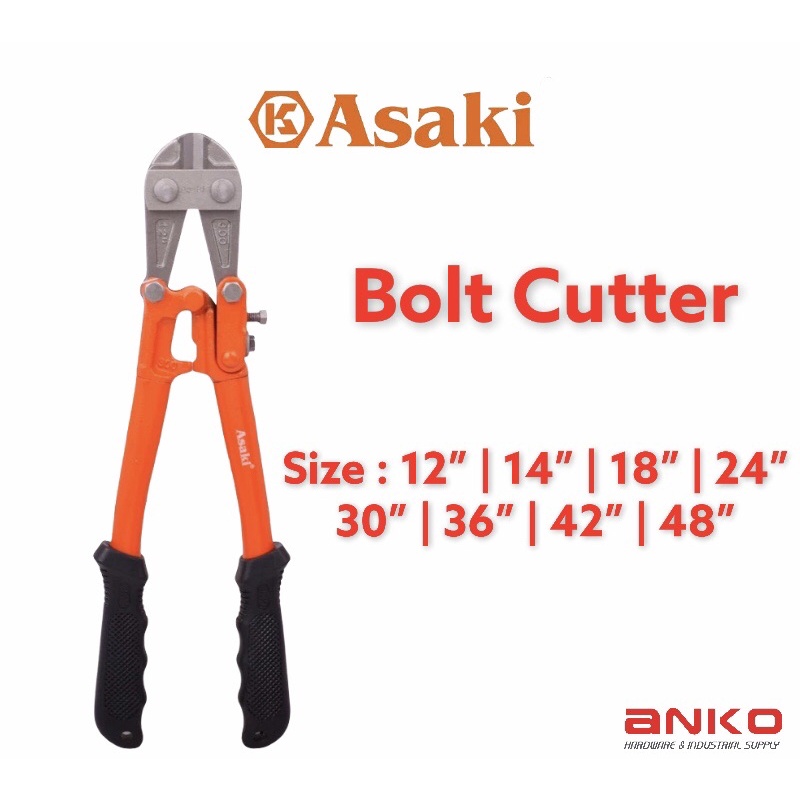 ASAKI BOLT CUTTER 12” | 14” | 18” | 24” | 30” | 36” | 42” | 48 ...