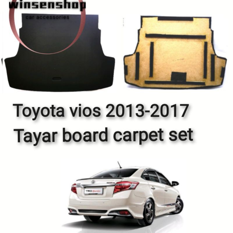 Toyota Vios 2013-2017 rear tayar board carpet tray(waterproof/mdf board ...