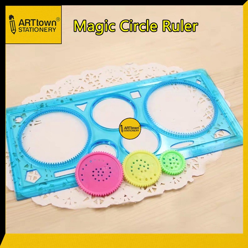 MAGIC RULER Spirograph Set Thousand Pattern can draw Design Ruler set ...