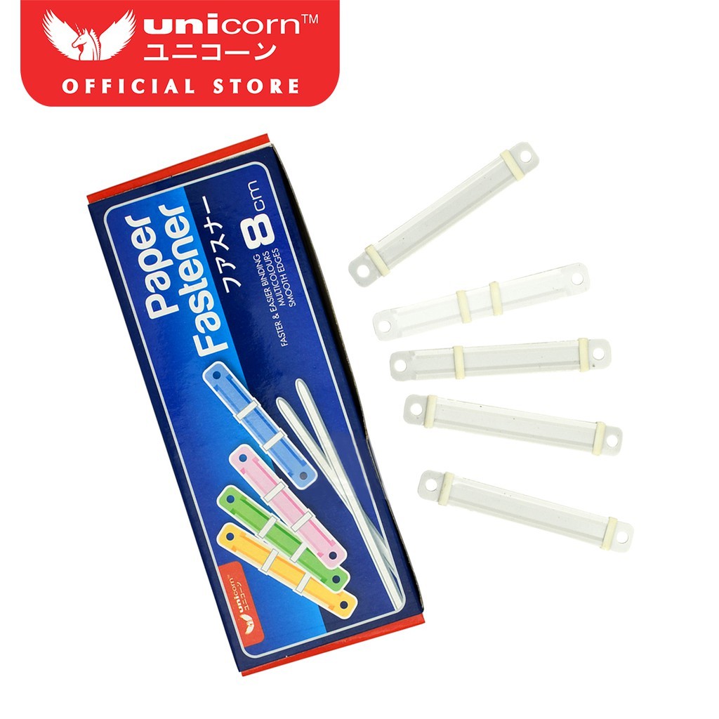 Unicorn Stationery White Fastener UF-8CM-W 50 Pcs | Shopee Malaysia