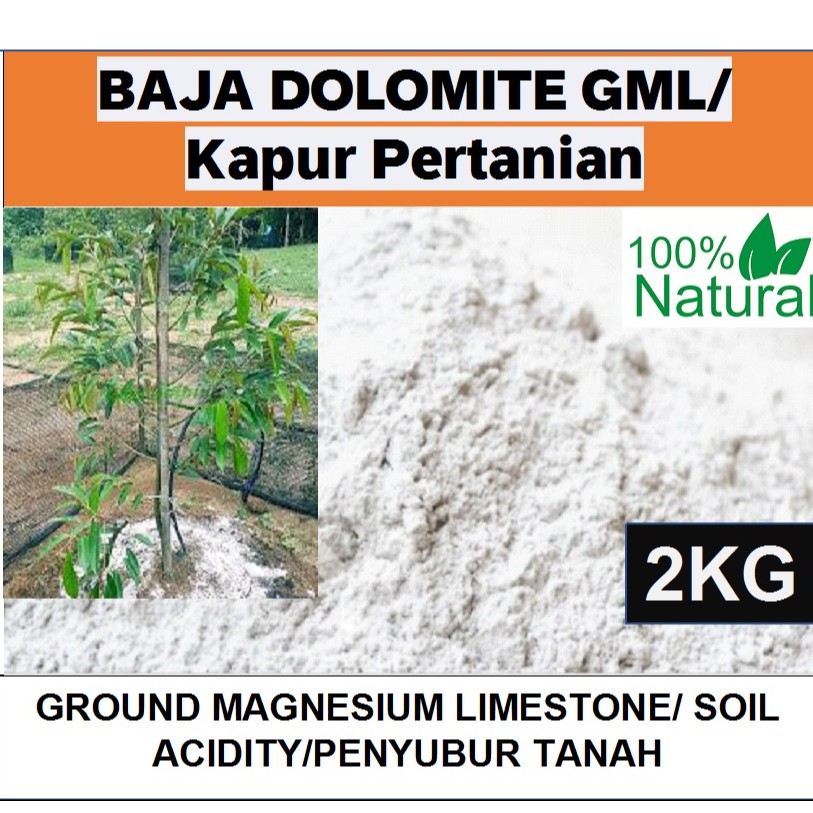 [REPACK 2KG] BAJA KAPUR PERTANIAN /GML/GROUND MAGNESIUM LIMESTONE ...