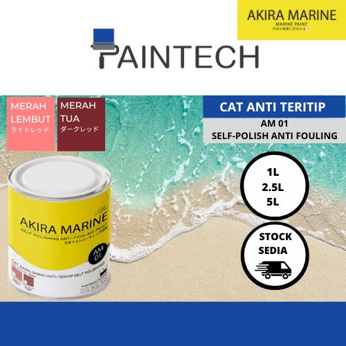 [100%GENUINE] AKIRA MARINE ANTI FOULING PAINT AM01-Cat Kapal Bawah Anti ...