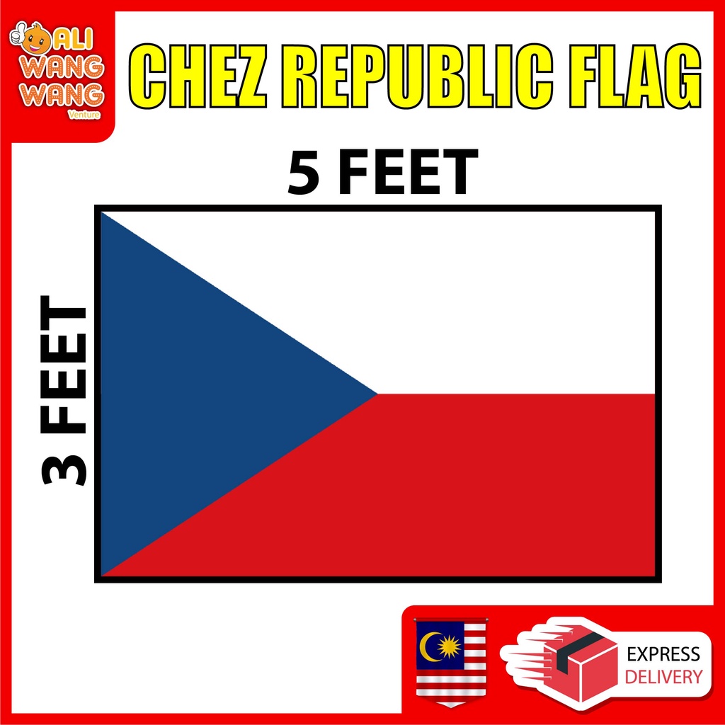 CHEZ REPUBLIC FLAG 3x5 FEET KAKI / READY STOCK MALAYSIA / BENDERA ...