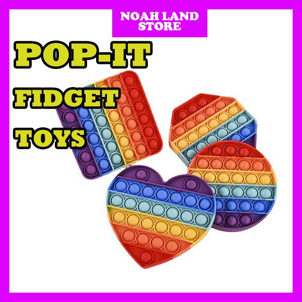 Mainan Anti-Stress Mainan Silikon Untuk Autism POP IT Push Bubble ...