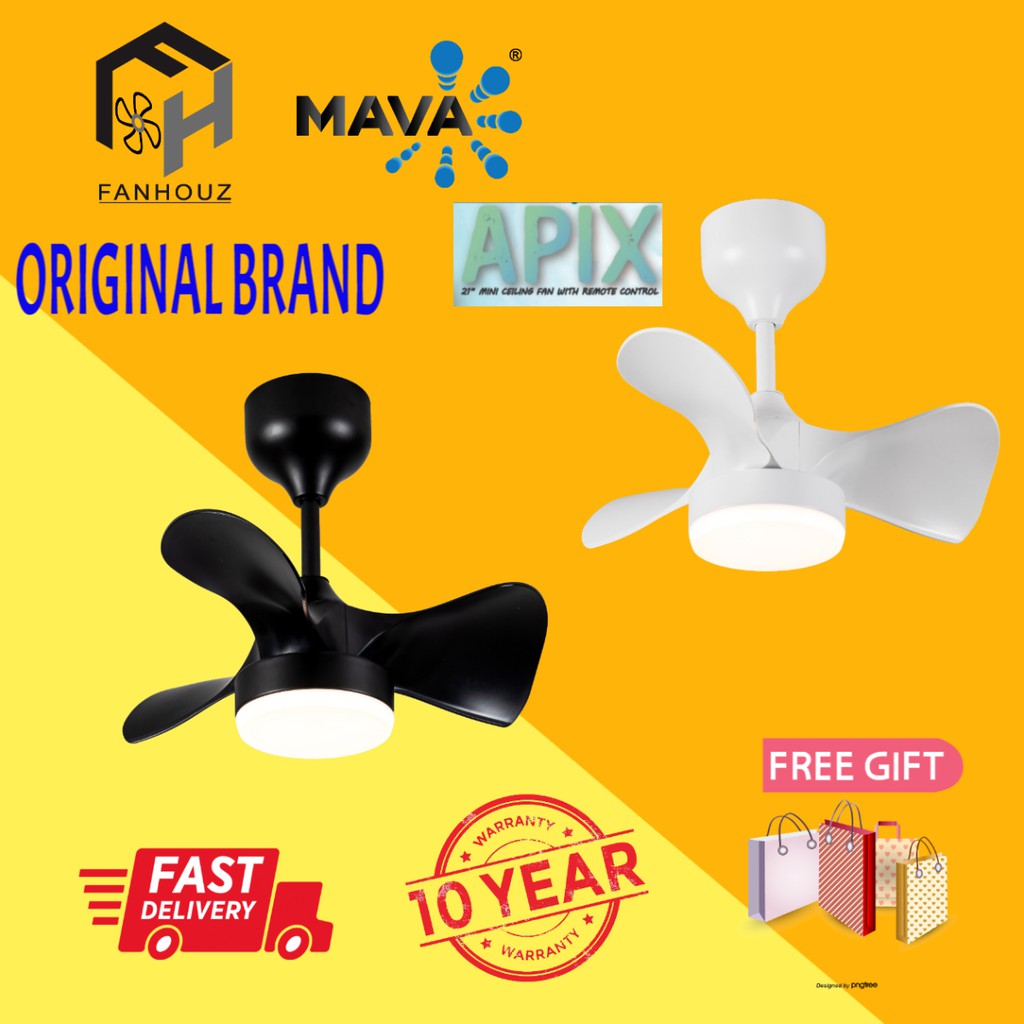 MAVA 21" APIX MINI CEILING FAN WITH REMOTE CONTROL / DC / INVERTER / 3 ...