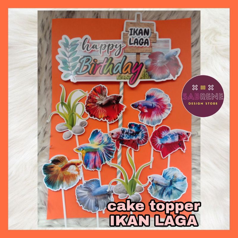Cake Topper IKAN LAGA Ready Stock | Shopee Malaysia