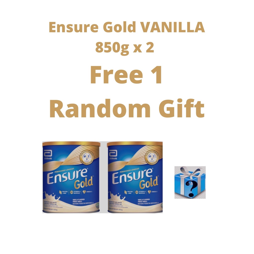 Ensure Gold VANILLA 850g x 2 FREE 1 Random Gift (EXP: 02/2024) | Shopee Malaysia