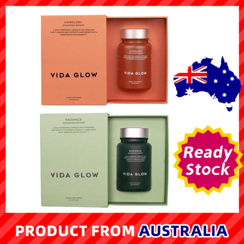 Vida Glow Radiance Capsules 30 Caps & Advanced Repair Hairology 30 Caps ...