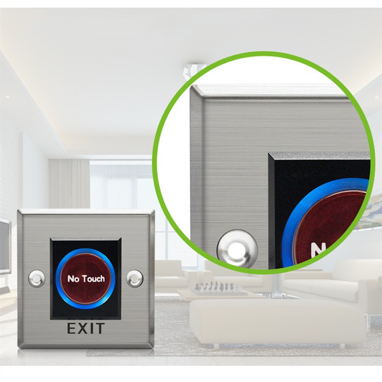 NioTech No Touch Contactless Door / Exit Switch Release Exit Button with LED Indication Door ...