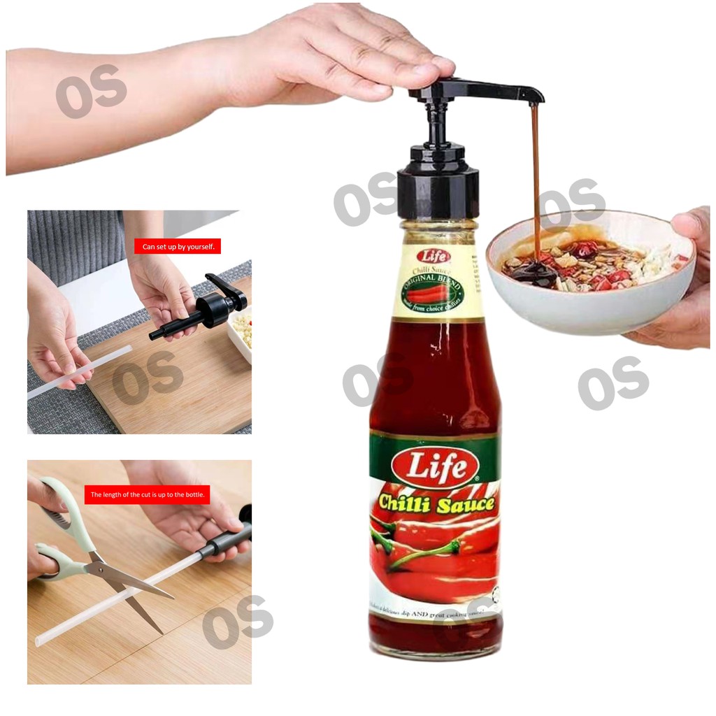 Oyster Chili Tomato Sauce Pump Head Bottle Mouth Squeezer Kitchen ...