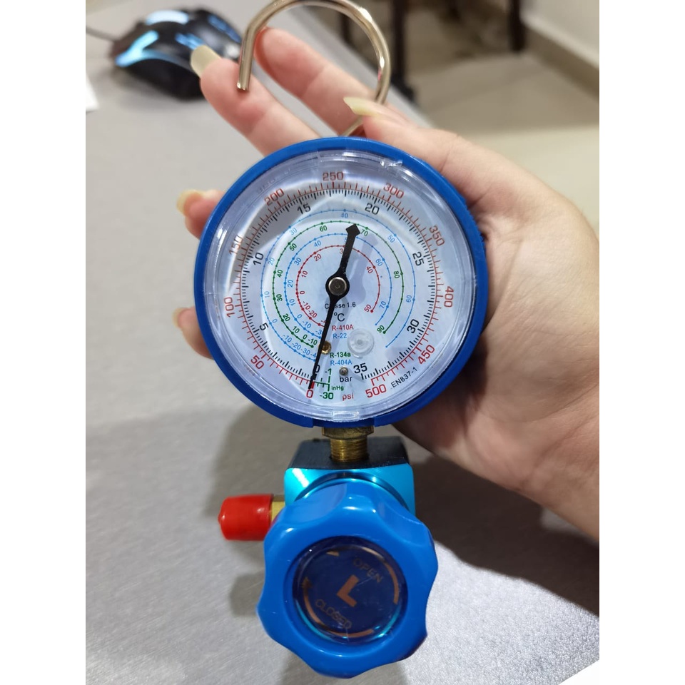 Gas Meter Manifold Gauge Low Pressure Single Gauge Air Conditioner Refrigerant FOR R22 R410A R32 ...
