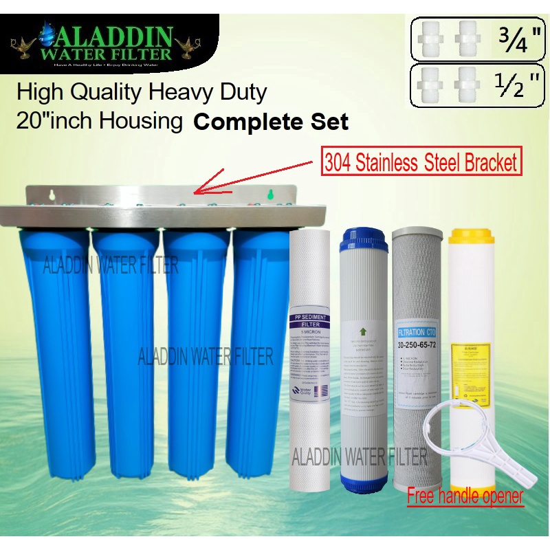 20"inch 4 stage heavy duty Housing with Filter / PP, UDF, CTO,WATER ...