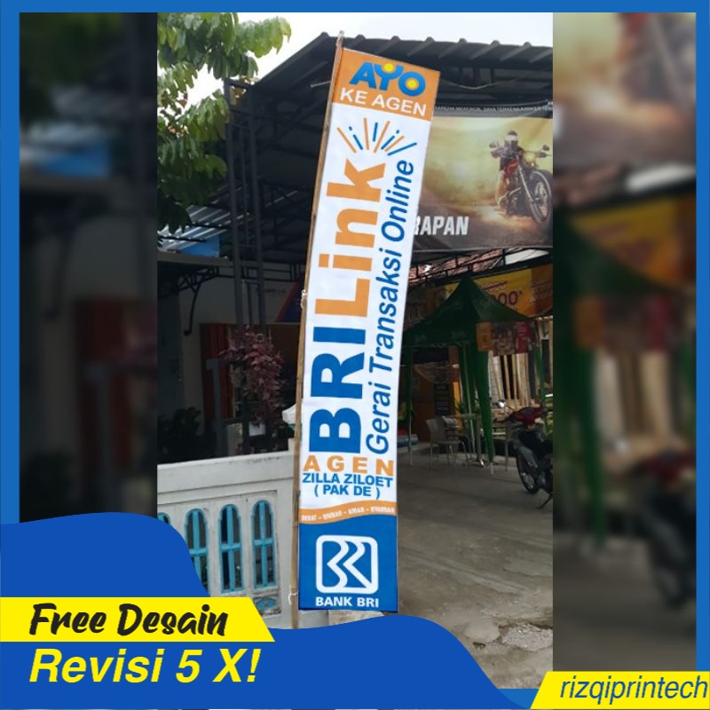 Banner Fabric UMBUL UMBUL UMBUL Agent BRI LINK BCA BNI 46 MANDIRI ...