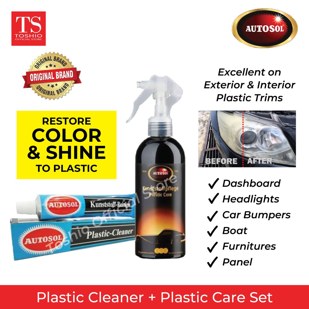 AUTOSOL Plastic Cleaner 75ml + Plastic Care 250ml Set | Shopee Malaysia