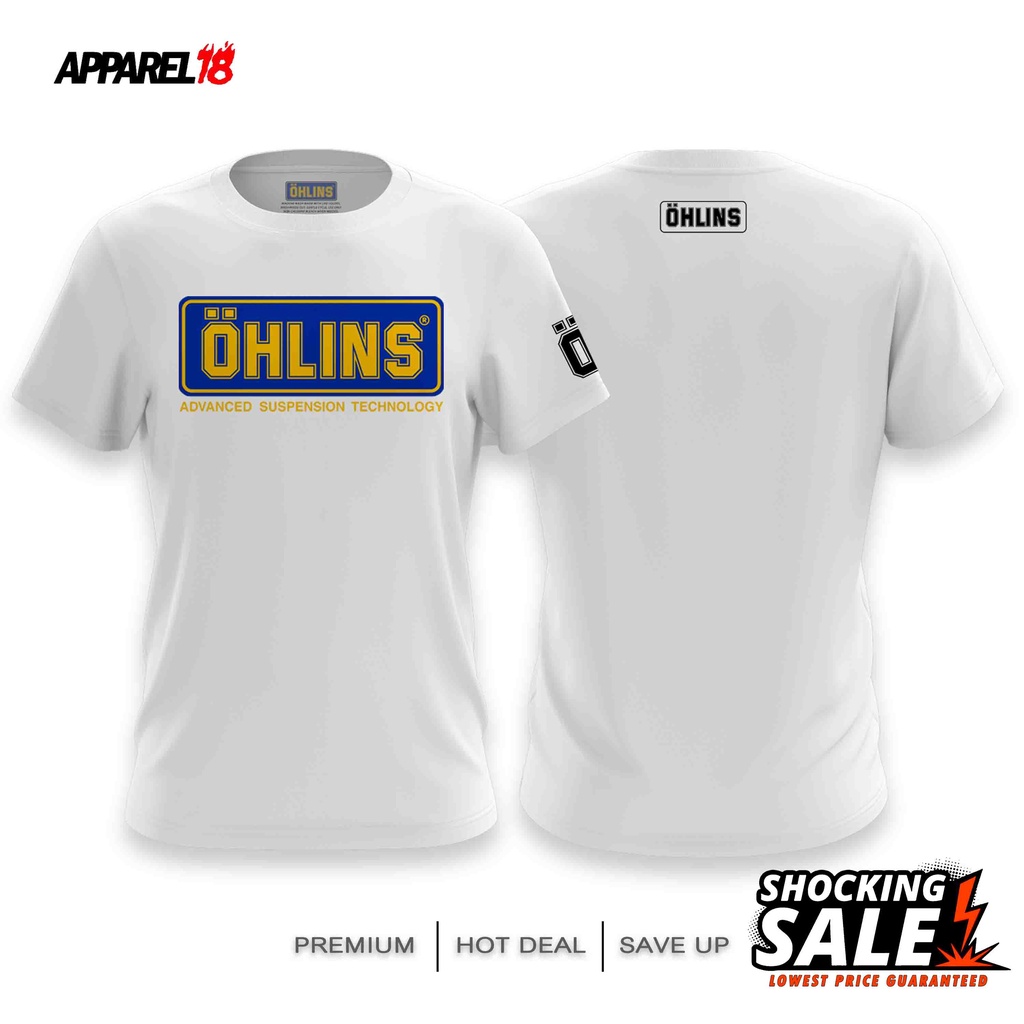 [LOGO TEE] OHLINS T-Shirt Custom Logo Tee (XS-5XL) Short Sleeve | Shopee Malaysia