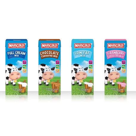Marigold UHT Milk 200ml Full Cream Chocolate Low Fat Strawberry 200ml ...