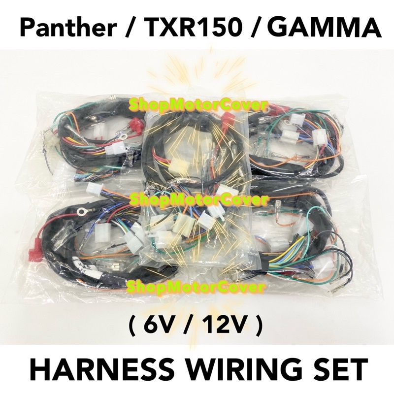 SUZUKI PANTHER TXR TXR150 6V/GAMMA GAMA150 12V WIRING HARNESS SET ...