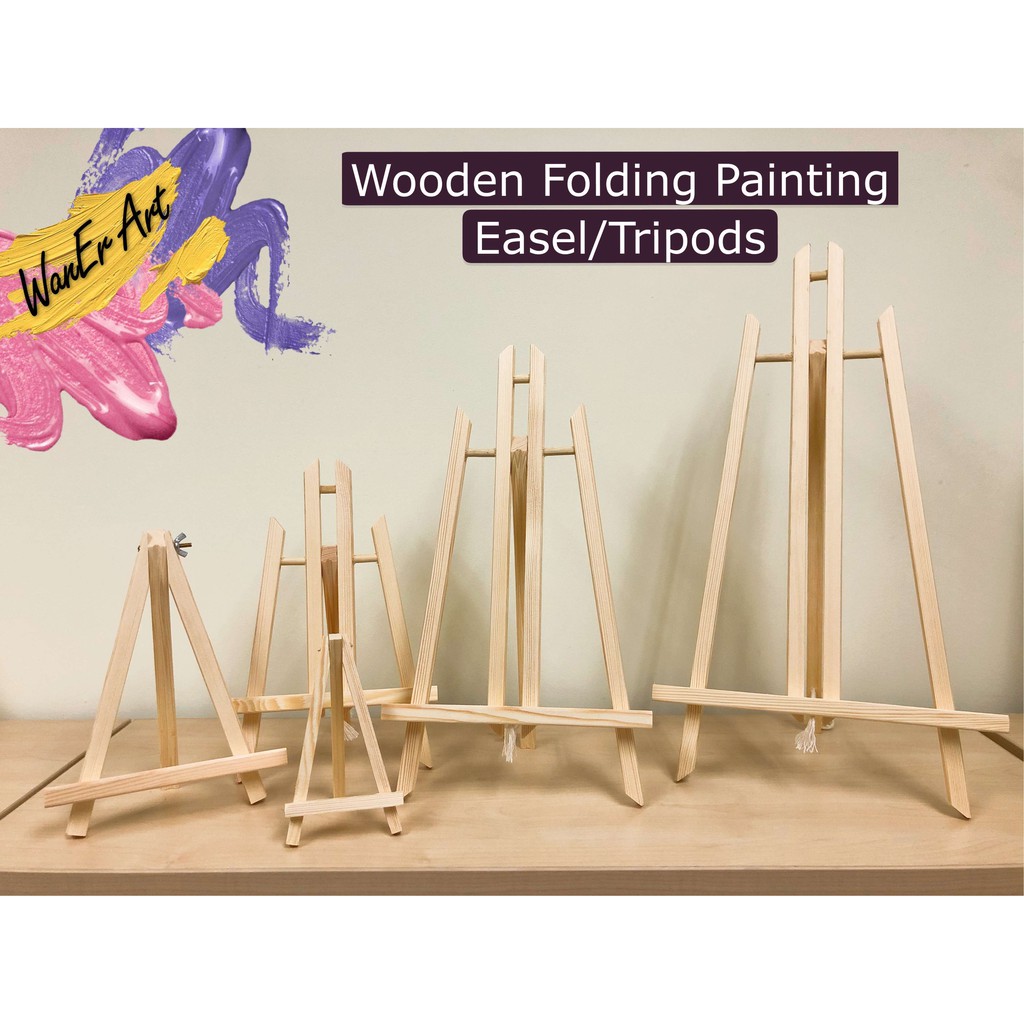 'Ready Stock' Wooden Stand Wooden Folding Painting Easel Display Holder ...