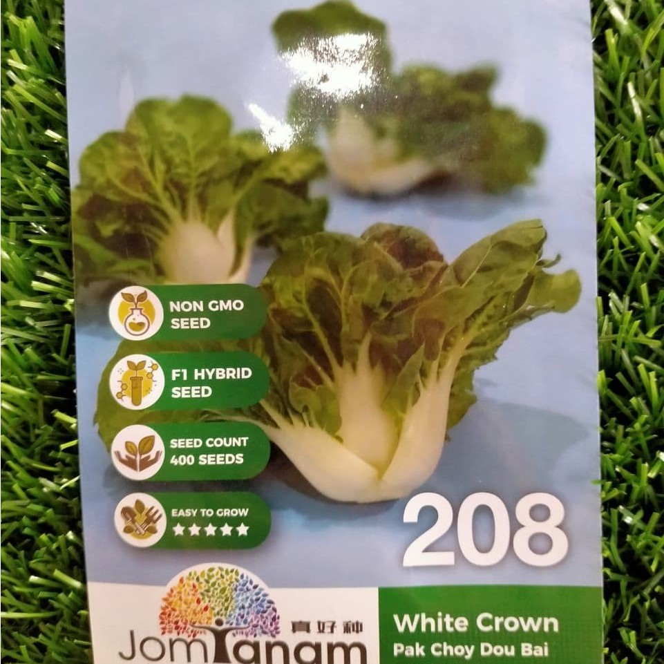 (READY STOCK) Seeds White Crown Pak Choy Dou Bai Code 208 Benih Pak ...