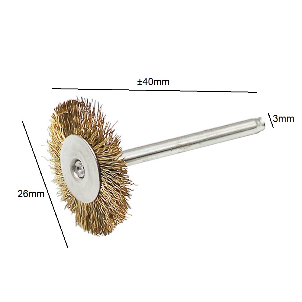 1pcs 3mm Copper Brass Wire Brush Burr Grinding Head for Rotary Drill ...