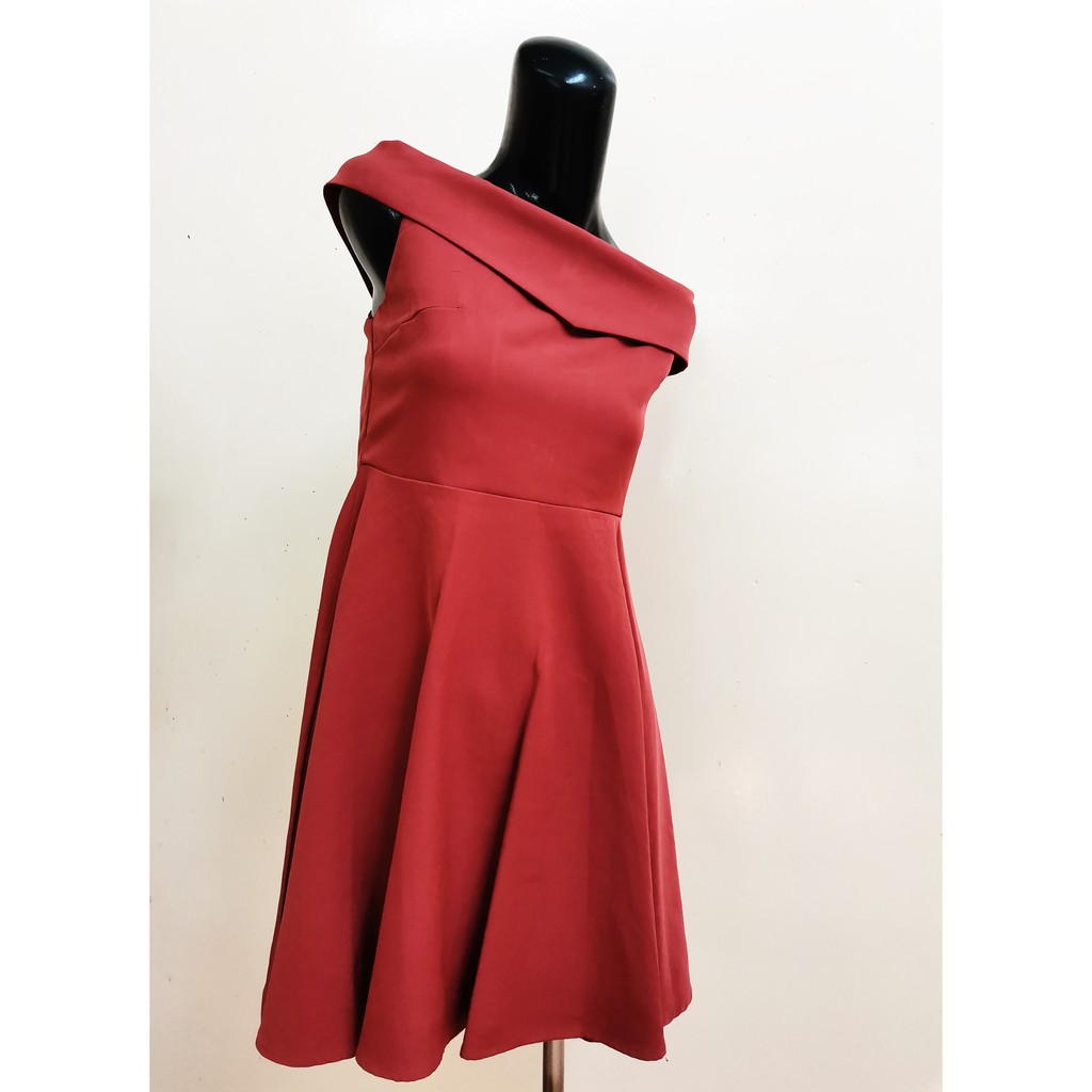 (240551) Drop shoulder dress (flare) | Shopee Malaysia