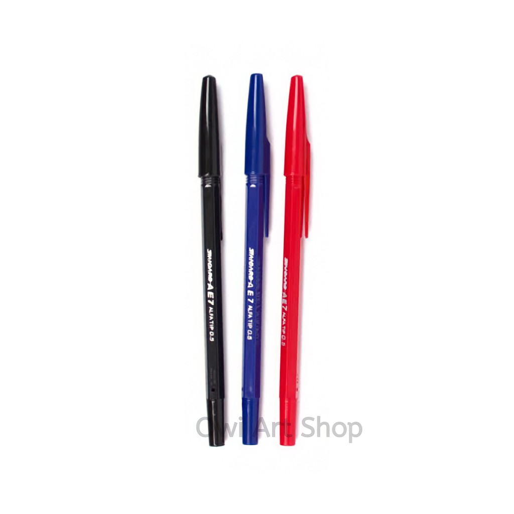 HITAM MERAH Standard Pen AE7 Black Blue Red - Unit | Shopee Malaysia