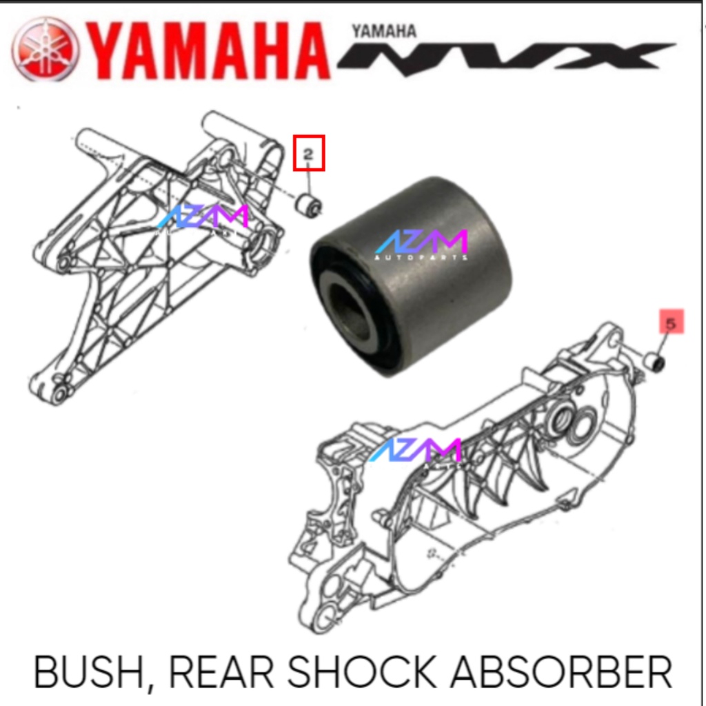 NVX 155 V1 / V2 DAMPER / BUSH, REAR SHOCK ABSORBER 90388-08803 💯 ...