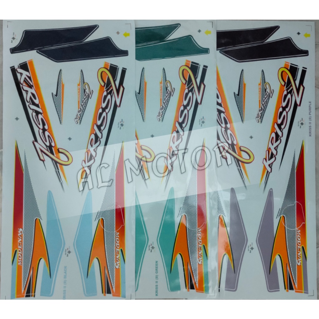MODENAS KRISS II ( 8 ) STRIPE BODY STICKER | Shopee Malaysia