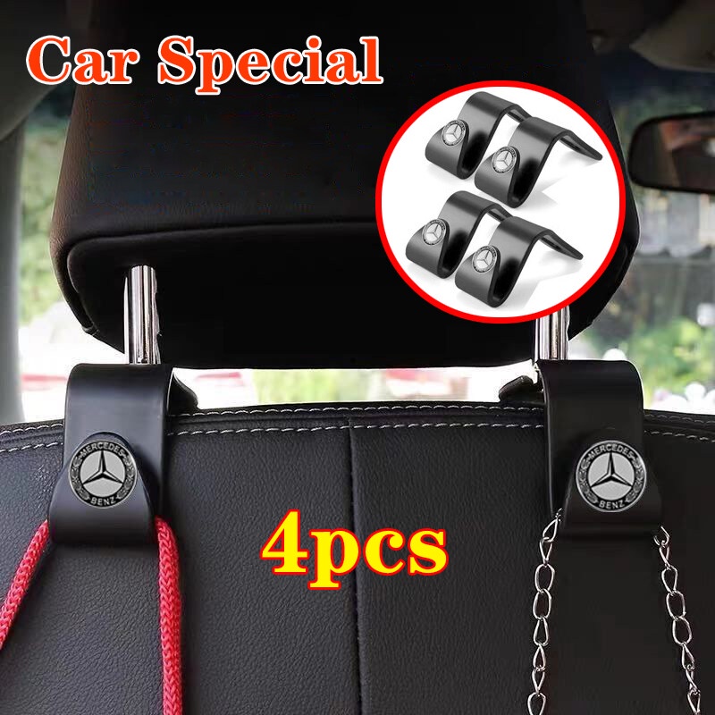 4 pieces/set Car seat back hook in-car organizer for Mercedes Benz W204 ...