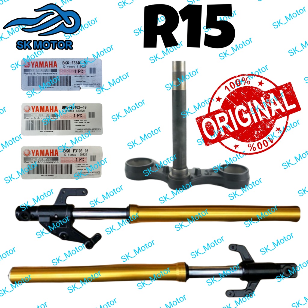 Yamaha YZF-R15 R15 V3 Original Front Fork / T Fork Under Bracket Steering Stem BK6-F3340-00 BK6 ...