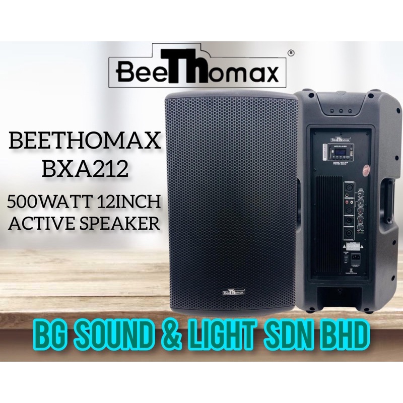 BEETHOMAX BXA212 500WATT 12INCH ACTIVE SPEAKER ( Per Unit ) | Shopee ...
