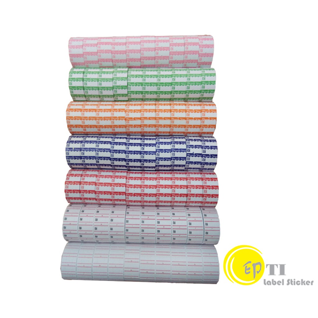 10 Rolls Price Label Roll Price Tag Pricing Sticker Thank You RM Blank ...