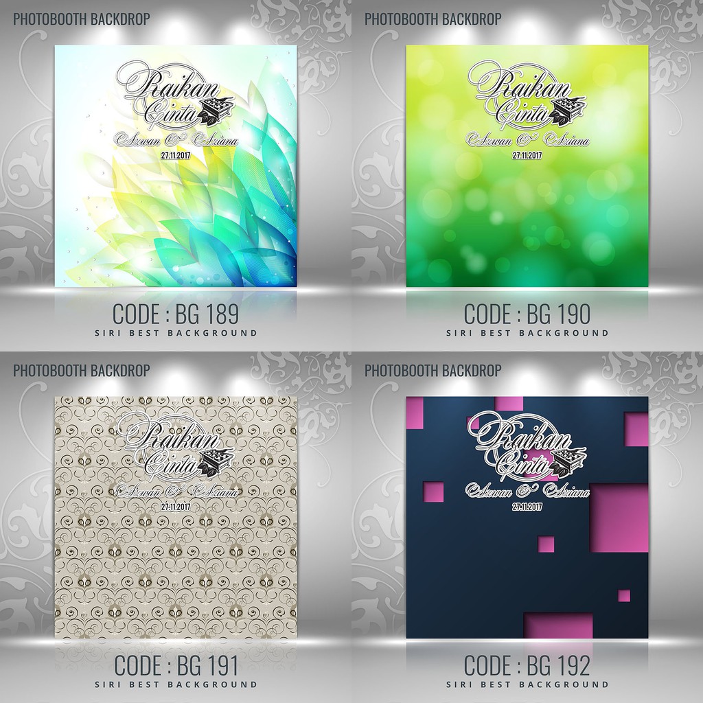 Photobooth Backdrop / Backdrop Tarpaulin Saiz 5x5ft, 6x6ft, 7x7ft ...