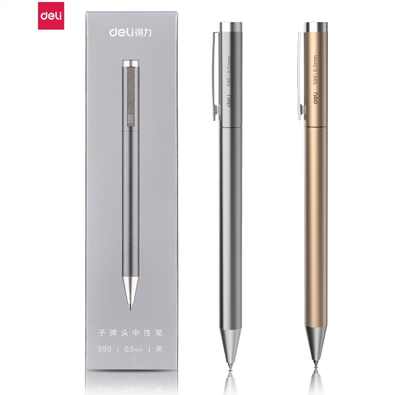 Deli Metal Sign Pen Ballpen Signing Pen 0.5MM Gel PREMEC Smooth ...