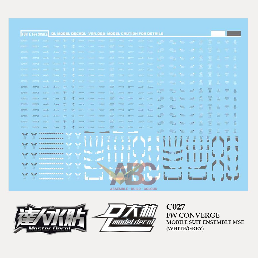 [Dalin] Waterslide Decal - C027 FW Converge (Mobile Suit Ensemble MSE ...