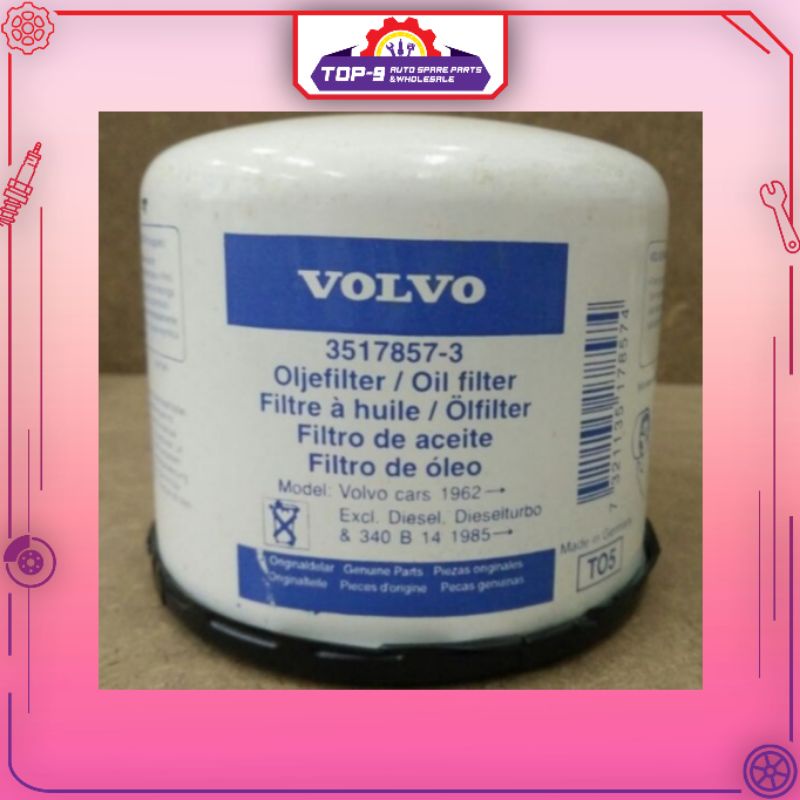 100% ORIGINAL VOLVO 240 / 244 / 850 / 940 OIL FILTER VOLVO ( 3517857-3 ...