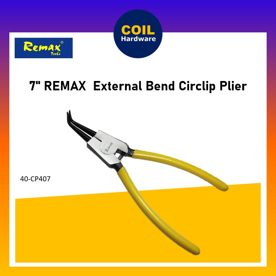 7" REMAX External Bend Circlip Pliers (External Bend) 40-CP407 | Shopee Malaysia