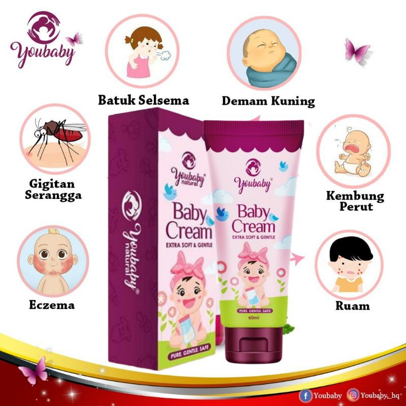 YouBaby Cream for Baby Eczema Batuk Kahak Selsema Demam Kuning Kembung ...